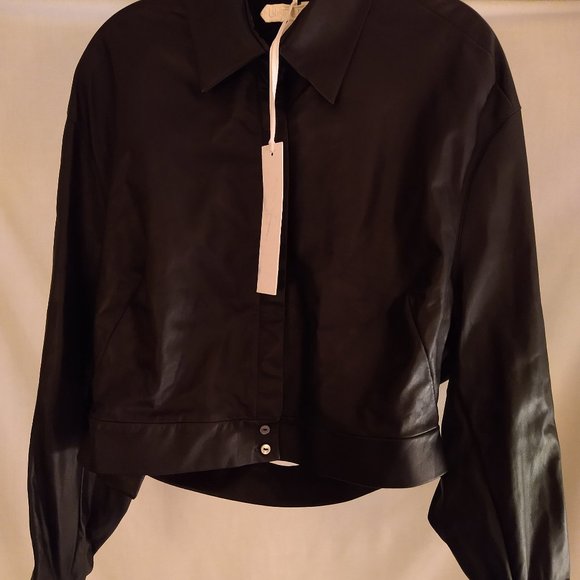 UNTTLD | Jackets & Coats | Unttld Open Back Lamb Leather Shirtjacket Luxury Over 6 Off Final ...